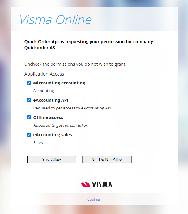 Integrasjon med Visma eAccounting